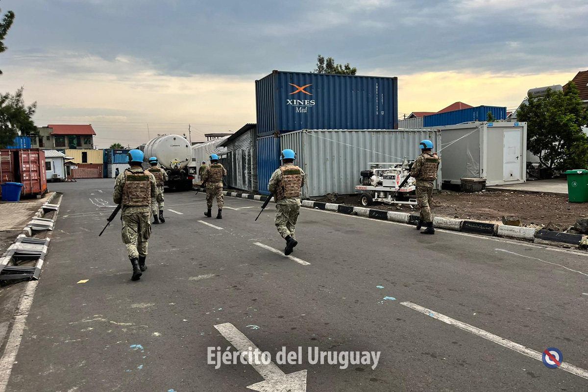 Custodia en la Base Logística de la MONUSCO - Ejército Nacional